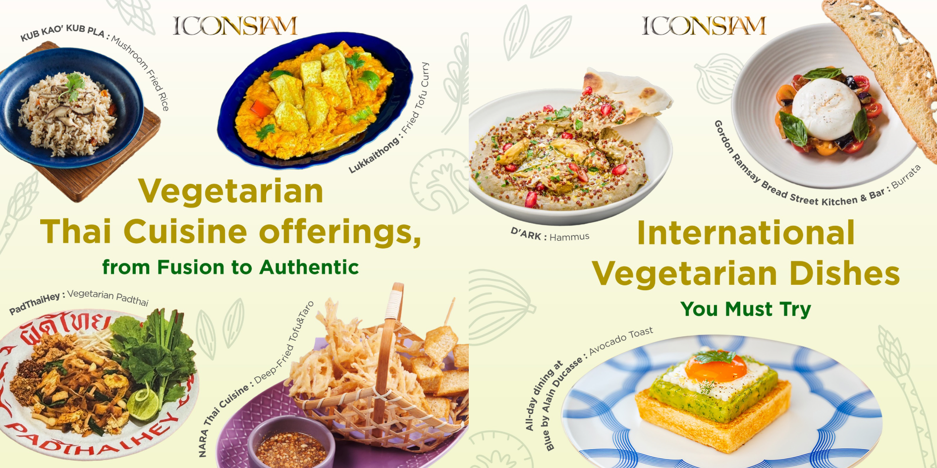 ICONSIAM Vegetarian Friendly Restaurants Guideline